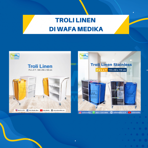 Troli yang biasa digunakan untuk ruang laundry - Wafa Medika